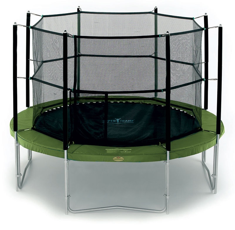 12ft Supertramp Fun Bouncer Trampoline with Safety Enclosure